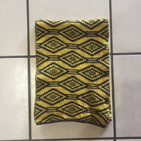 Accessories | Yellow And Black Reversible Tribal Scarf 413 | Poshmark